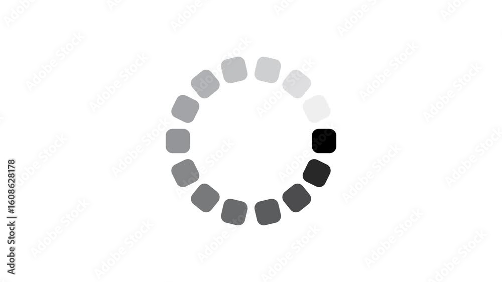 Circular Loading Icon Animated White Background. Loading Bar Circle 4k ...