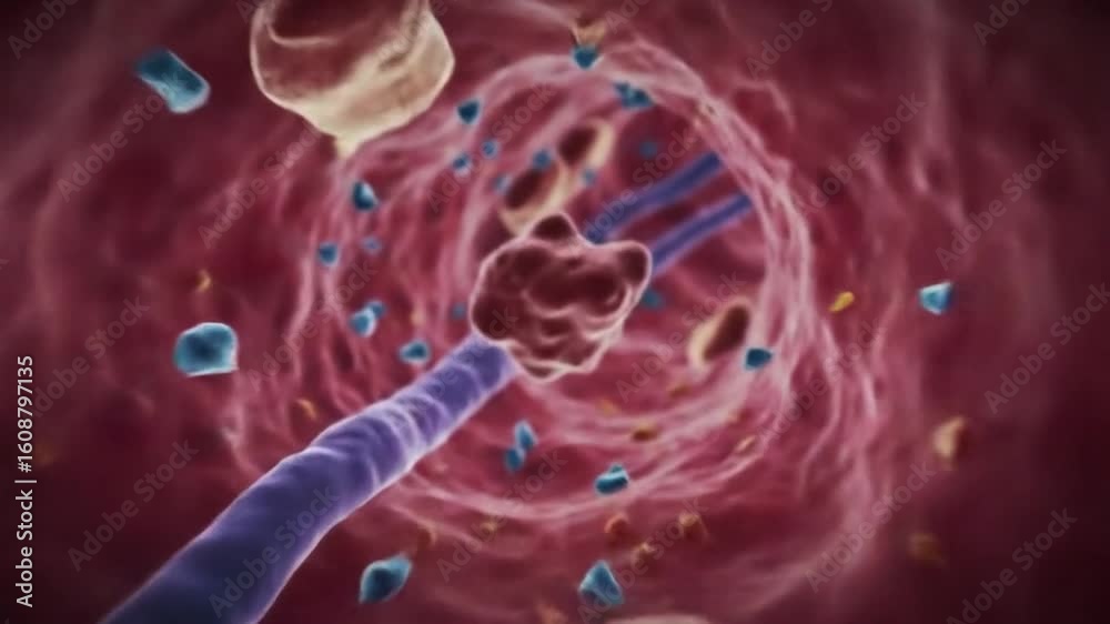 Thrombus forms in blood vessels, atherosclerotic plaques gather ...