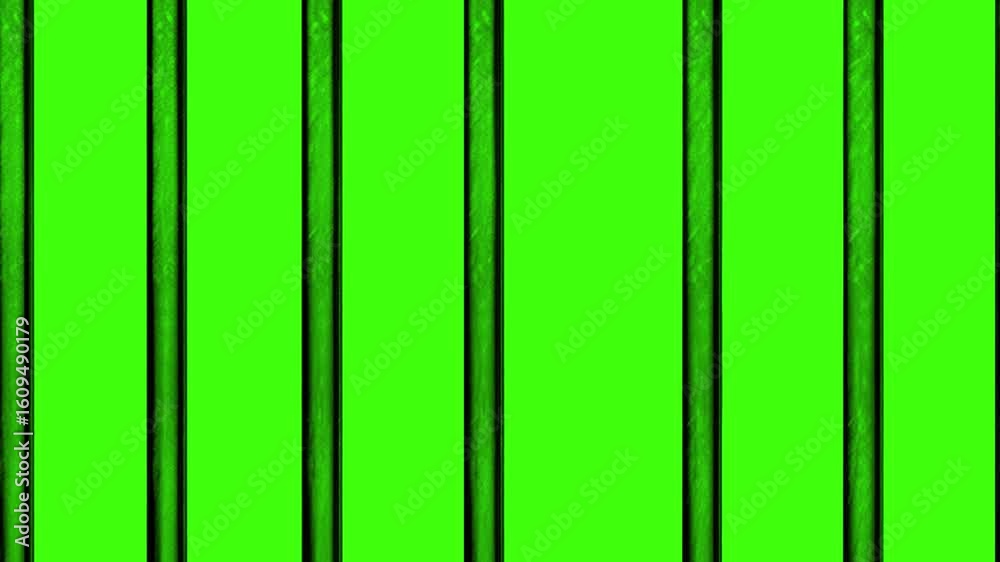 Prison bar green screen. jail bars door with alpha matte and green ...