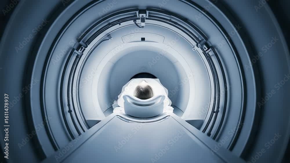 Patient Inside MRI Scanner in Medical Imaging Facility for Diagnostic ...