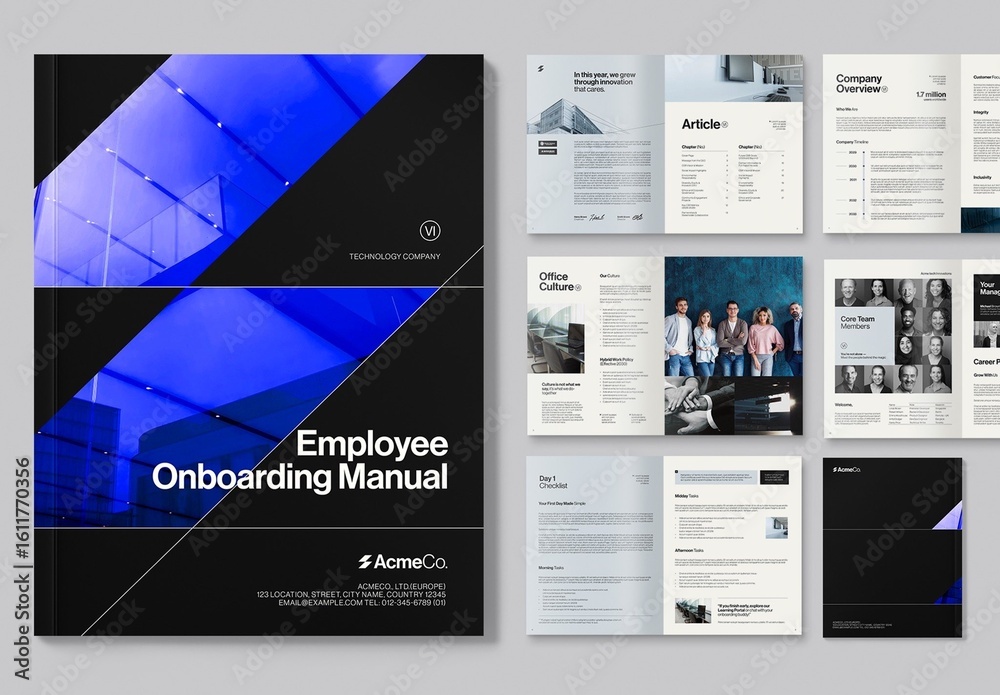 Employee Onboarding Manual Template, Staff Handbook & Welcome Guide ...