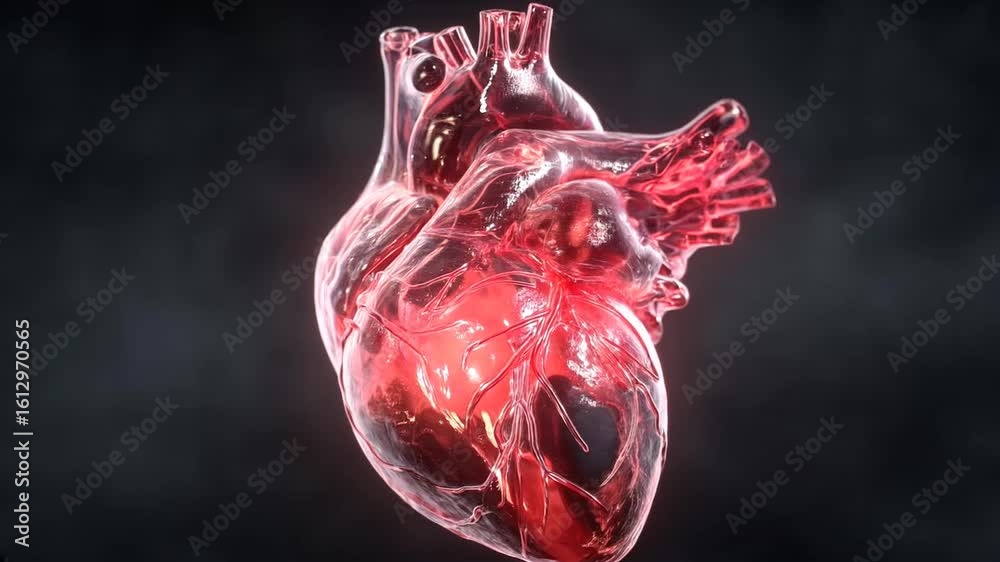 3D medical visualization of the human heart with detailed anatomical ...