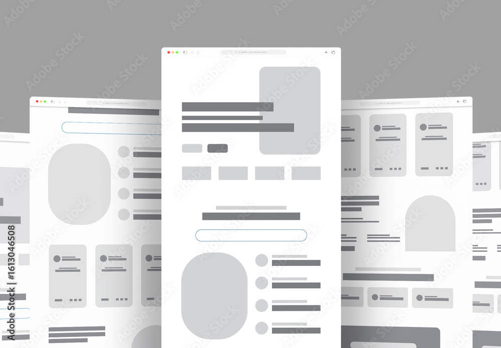 Professional Wireframe Design Service Stock Template | Adobe Stock