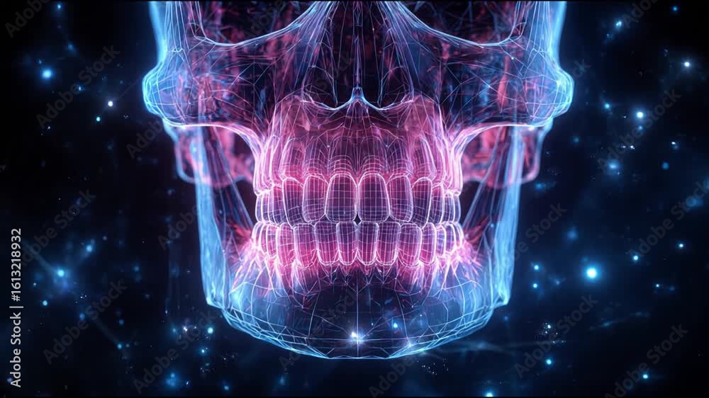 Vidéo Stock 3D model of human jaw anatomy. Visualization of bite ...