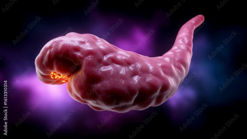 Stockvideo Detailed Anatomy of Pancreas Exploring Its Role in Insulin ...