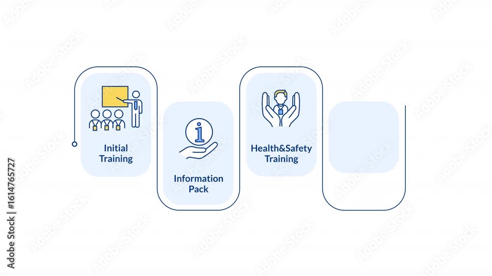 Study information of company infographic animation rectangle ...