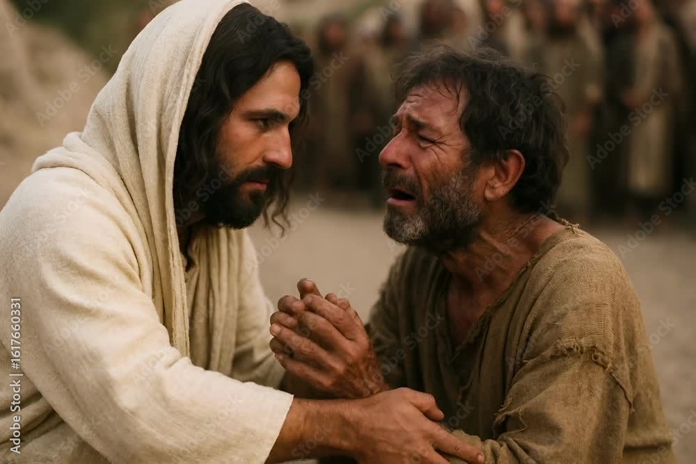 Jesus Heals the Blind, A Miracle of Compassion and Restored Sight vídeo ...