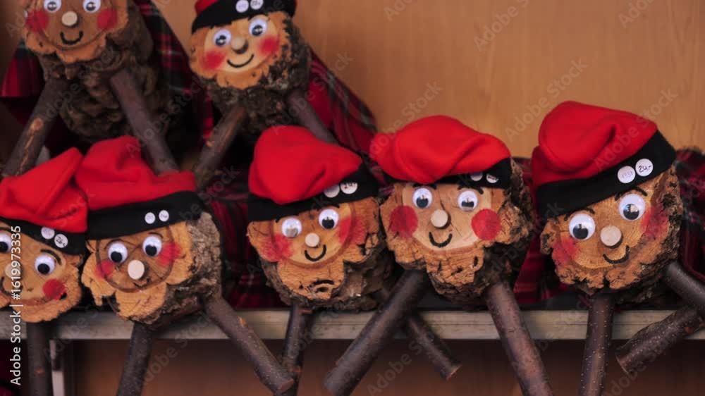 Traditional Catalan trunk or Christmas log, el tio de Nadal. Barcelona ...
