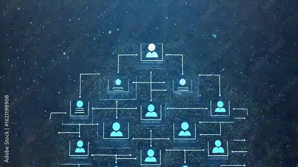 Organization chart connecting people in business hierarchy structure ...