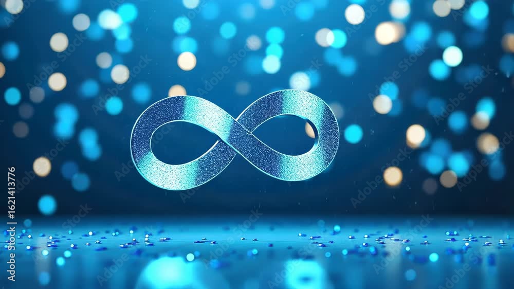 Infinity Symbol with Sparkling Effects: A captivating visual of an ...