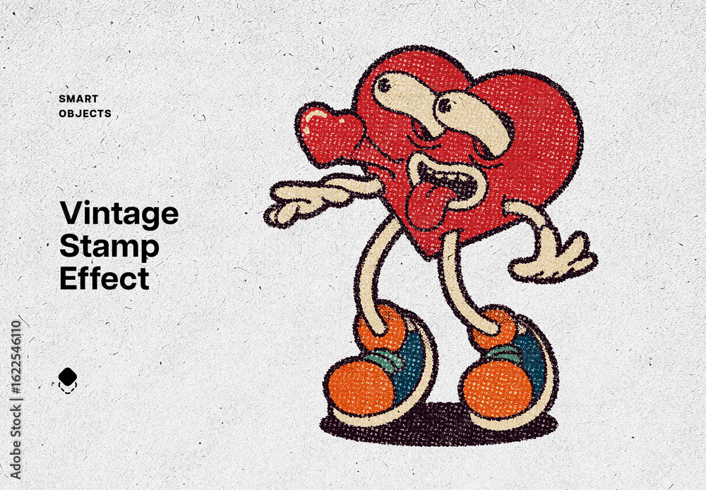 Vintage Ink Stamp Effect Mockup Stock Template | Adobe Stock