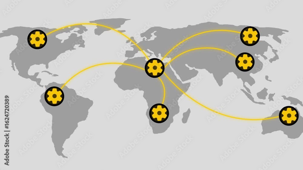 Network growing on the Earth map business, communication, community ...