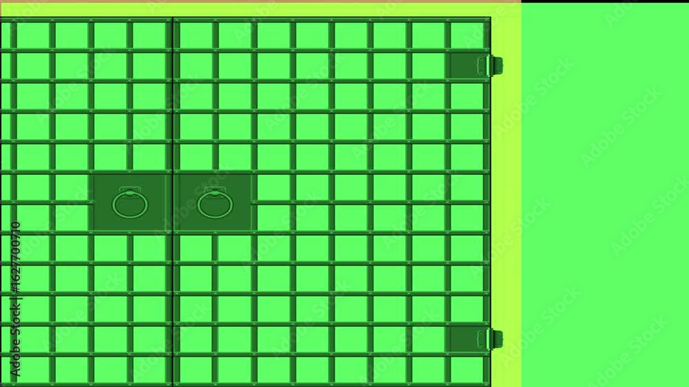 Prison Cell Door Opening Digital Render. jail bars door with alpha ...