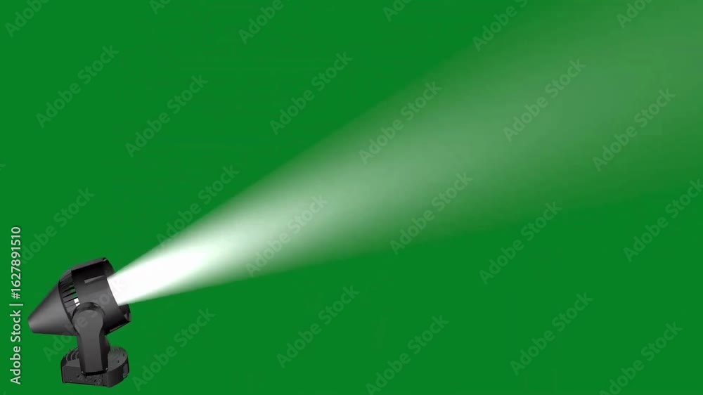 Looping Spotlight Flare Beam Effect Animation on Green Screen – Perfect ...