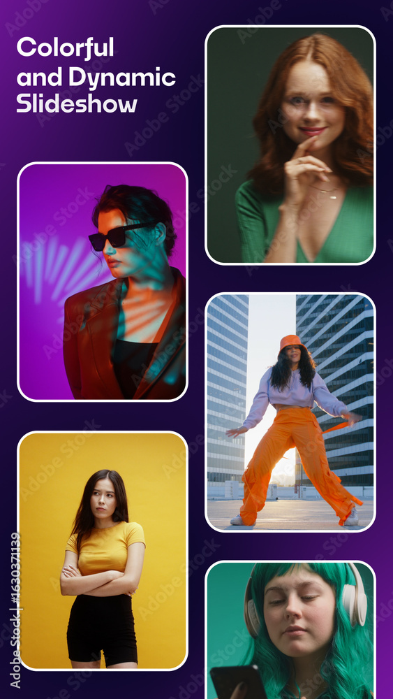 Vertical Slideshow Stock Template Adobe Stock