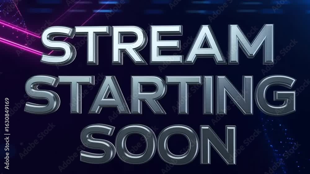 Stream Starting Soon Announcement: A digital display showcasing the ...