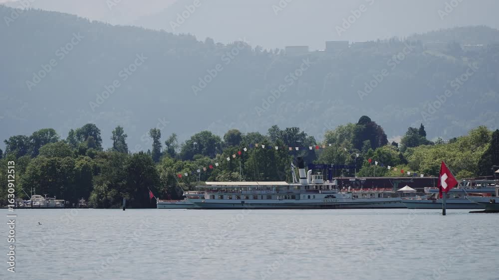 Historic Paddle Steamer on Lake Lucerne, Switzerland – July 15, 2025 ...