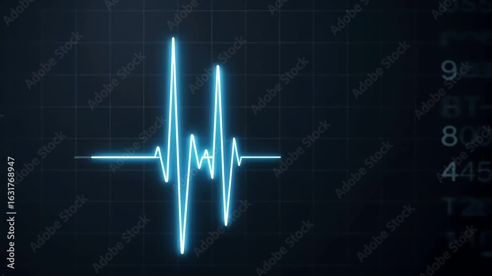 Heartbeat Pulse with Monitor Display, Medical Examination and ...