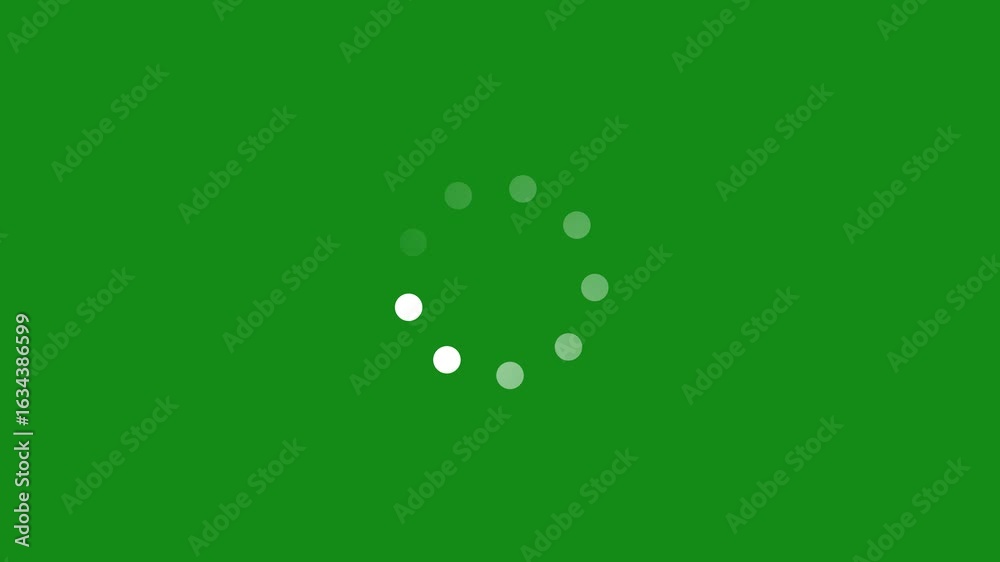 Simple Circular loading bar animation loop green screen, Hang Screen ...