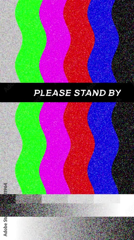 vintage television test pattern with "PLEASE STAND BY" message.Retro TV ...