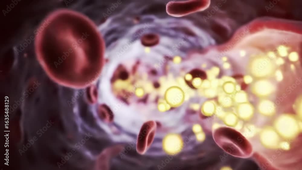 Red blood cell, plasma, and cholesterol particles flow dynamically ...
