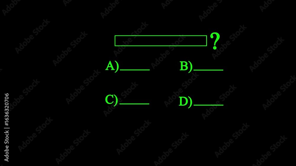 neon line question paper answer sheet .Quiz Animation template, Quiz ...