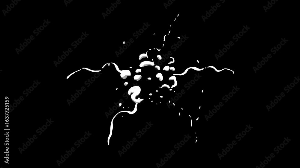 Massive explosion puff smoke dust blast fx animation 4k, alpha matte ...