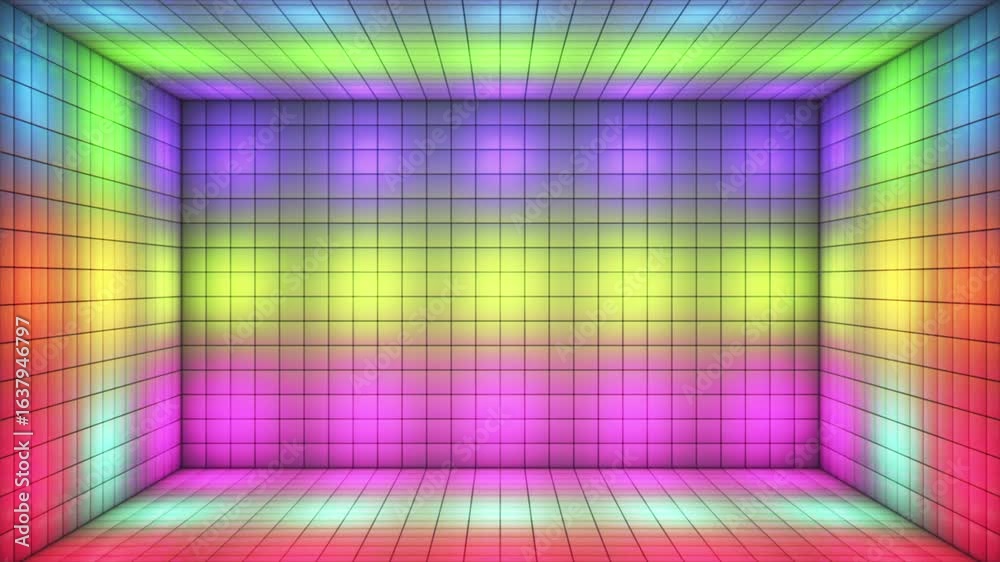 Broadcast Hi-Tech Alternate Blinking Illuminated Cubes Room Stage ...