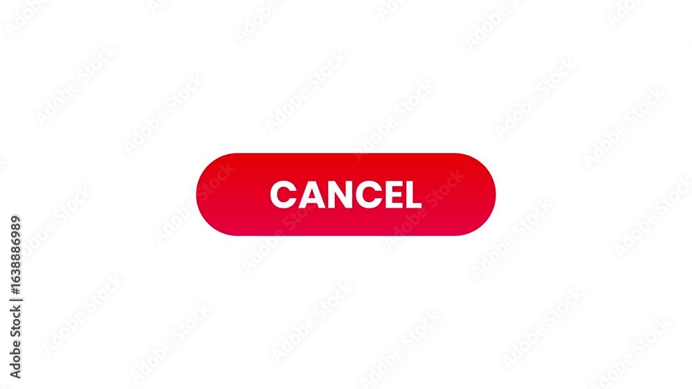 Mouse cursor clicking cancel button animation on green screen in 4K ...