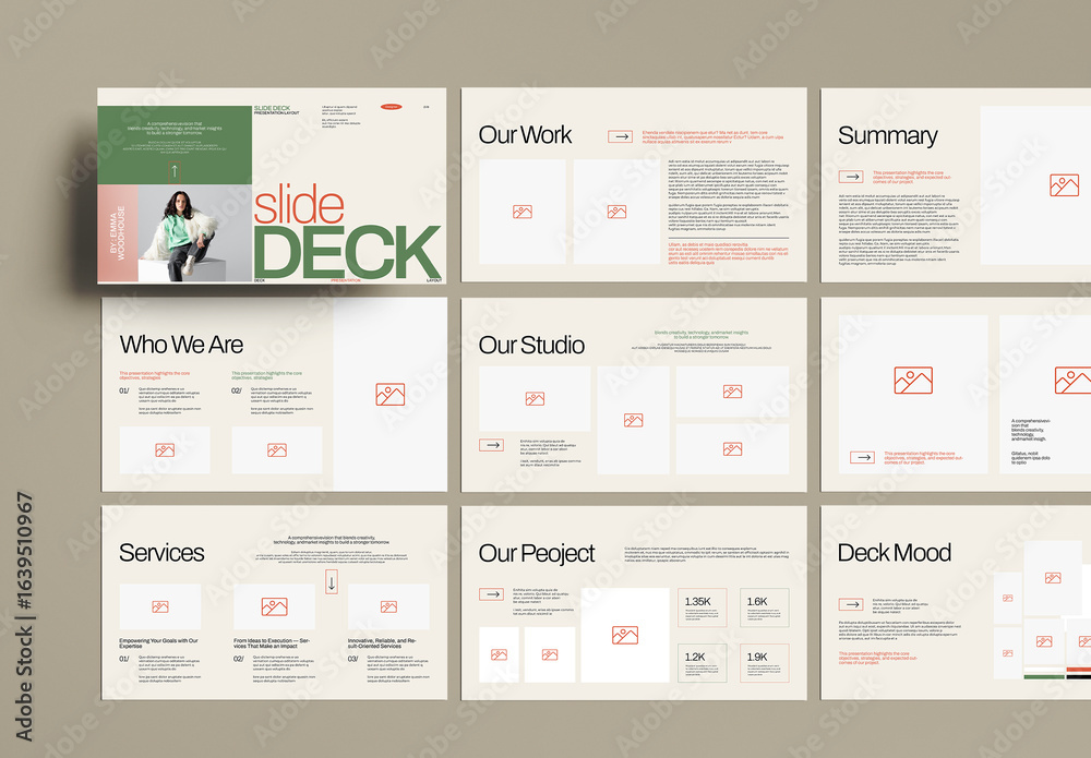 Slide Deck Presentation Template Stock Template | Adobe Stock