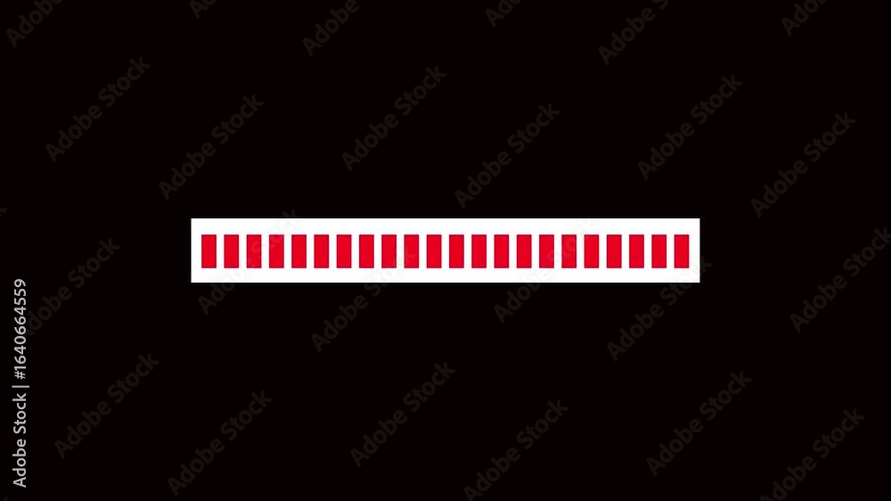 Minimalist loading screen animation featuring red progress bar in 4K ...