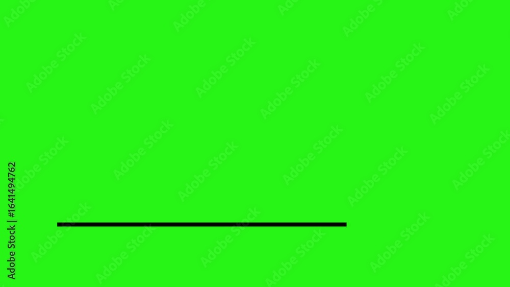 Pencil drawing straight line animation on chroma key green screen Stock ...