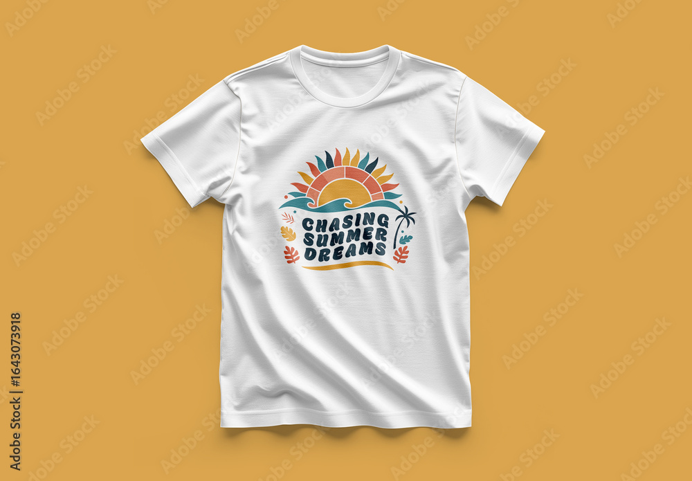 Summer Tshirt Design Template for Casual Fashion Stock Template | Adobe ...
