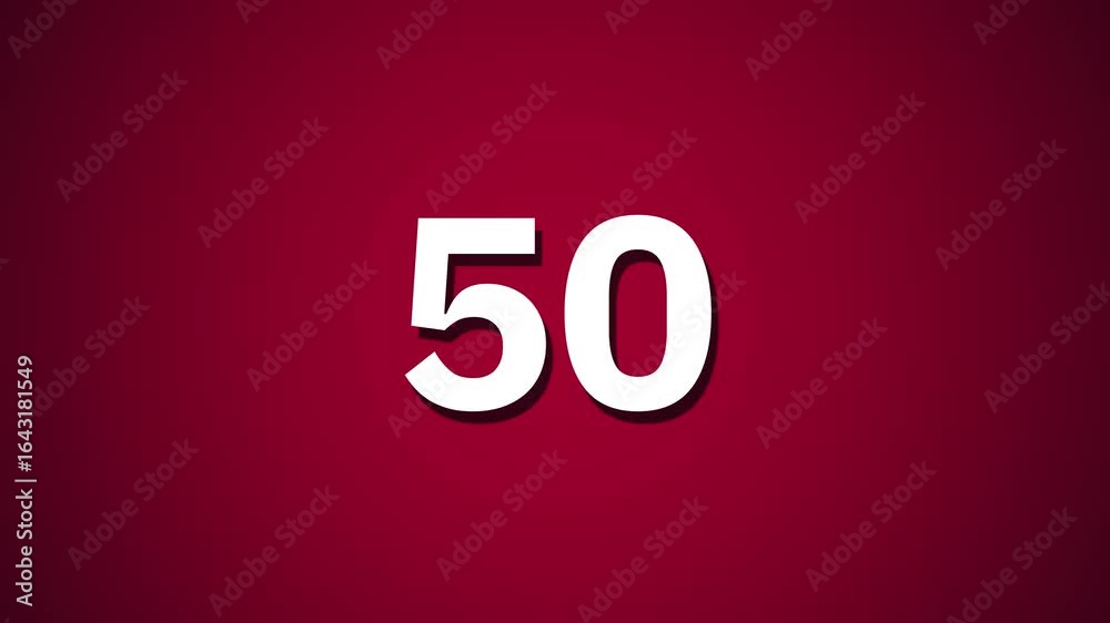 Numbers Counting Down 4K Seamless Countdown Timer Animation for Video ...