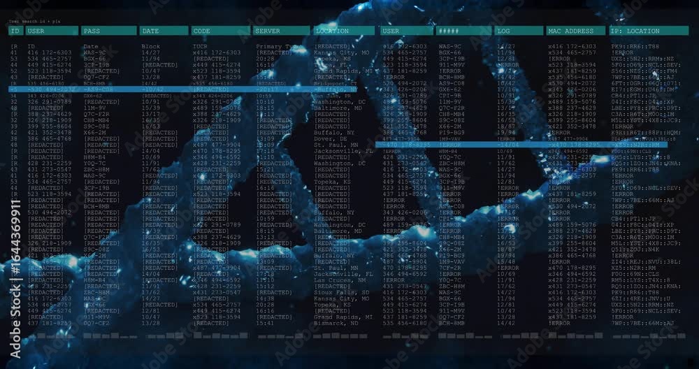 Glitch bars appearing initiating overlay while DNA helix rotating, scan ...