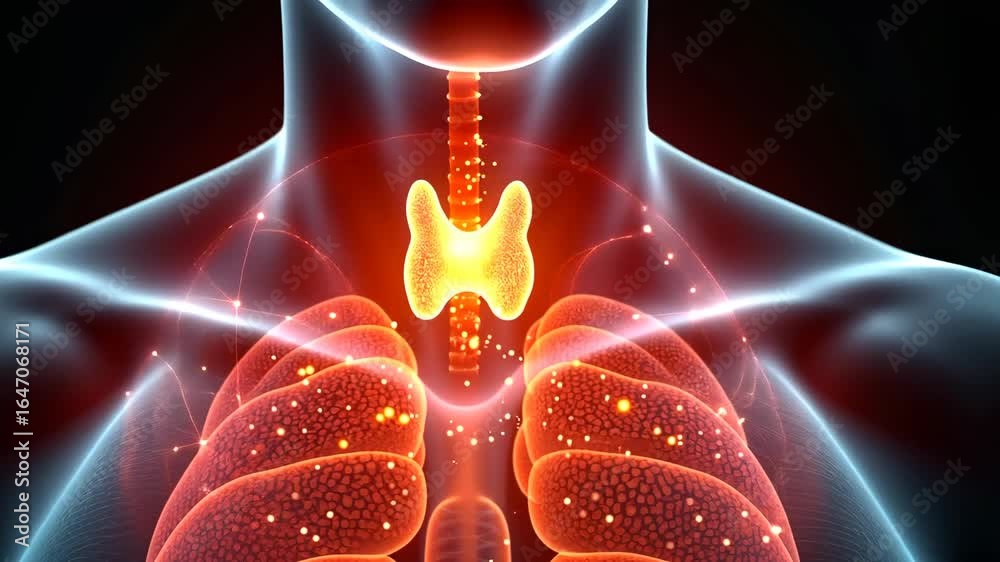 thyroid gland, hormone secretion, gland health. Organ function. Thyroid ...