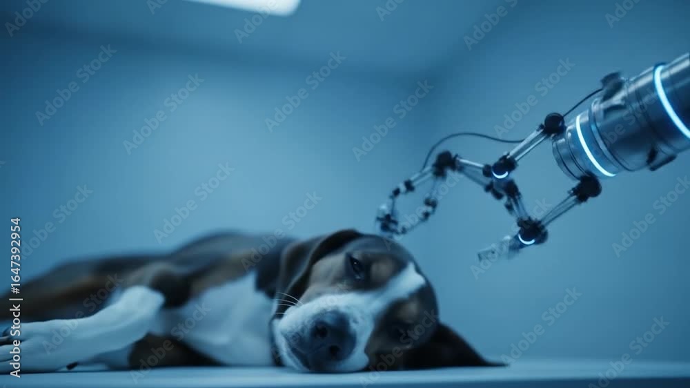 Robotic Surgery: A Dog's Medical Procedure Stock ビデオ | Adobe Stock