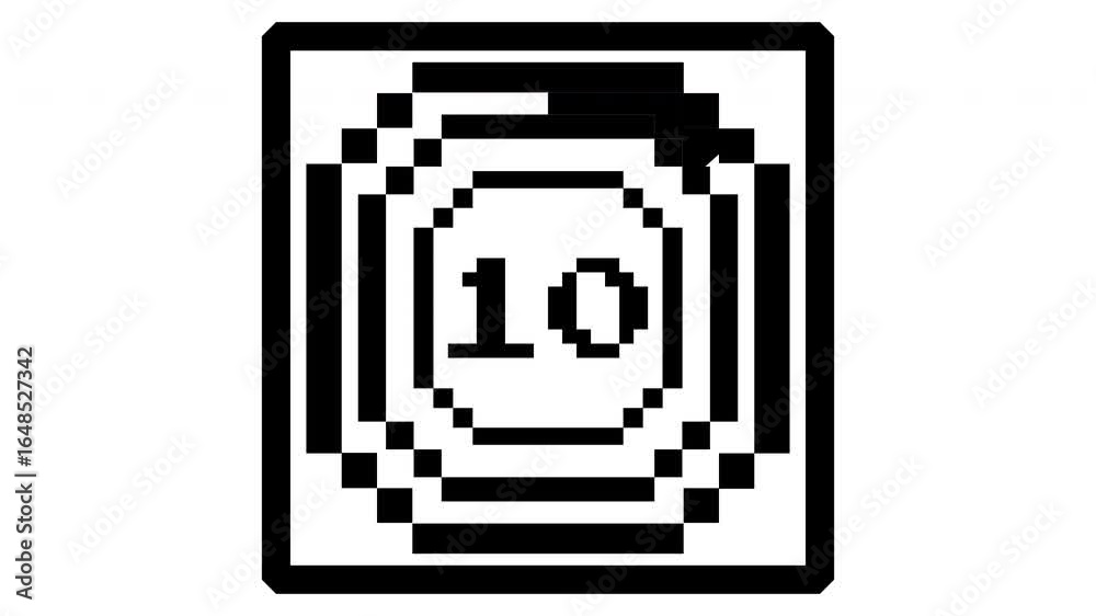 15 second countdown animation, 15 to 0 seconds with Looping Countdown in Pixel Art – 8-Bit Timer ...