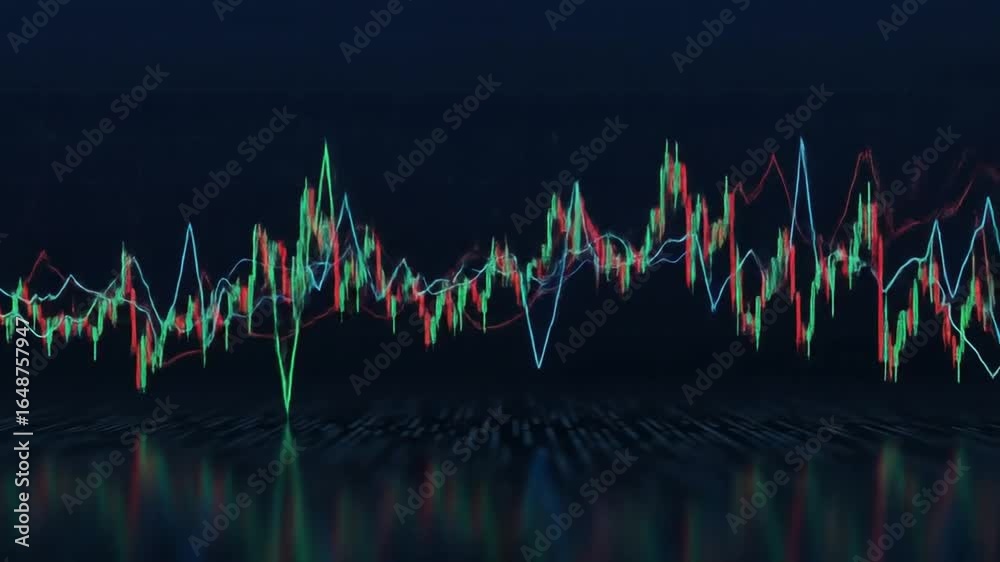 Dynamic Trading Chart Animation with Multiple Indicators, Financial ...