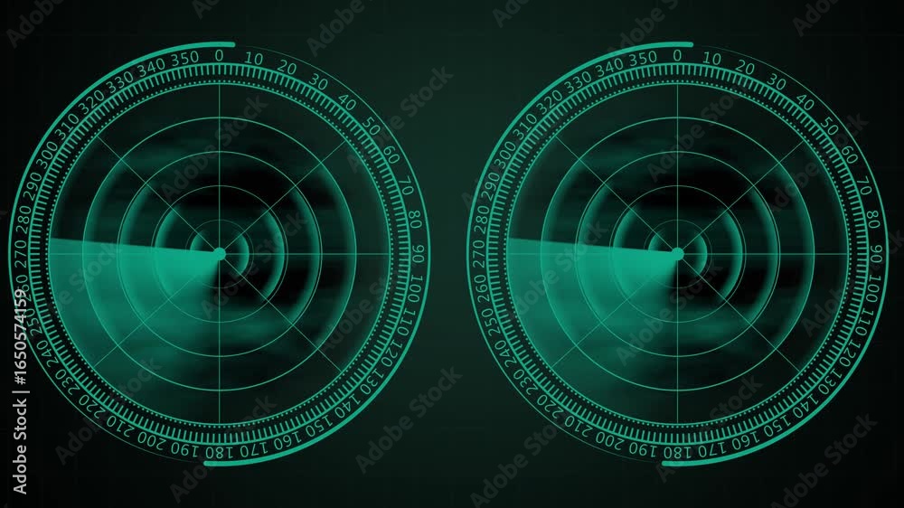 The concept Radar loop animation, Radar point to detect enemy position ...