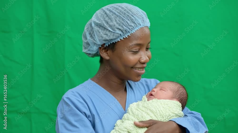 A Bond of New Life: A medical professional cradles a newborn infant ...
