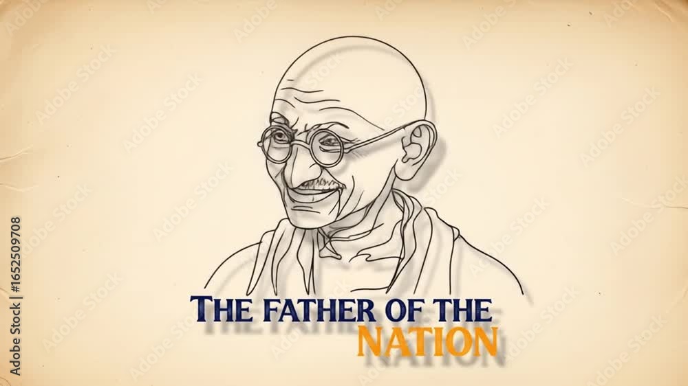 Dynamic Hand-Drawn Animation of Mahatma Gandhi, A Tribute to the Father ...