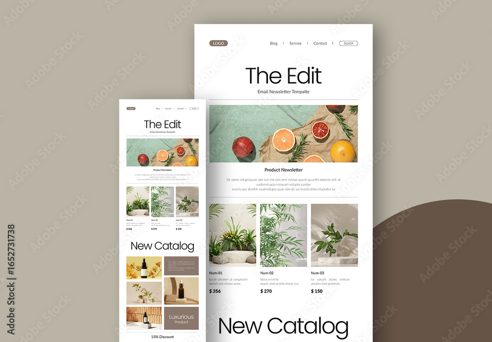 Email Newsletter Layout Stock Template | Adobe Stock