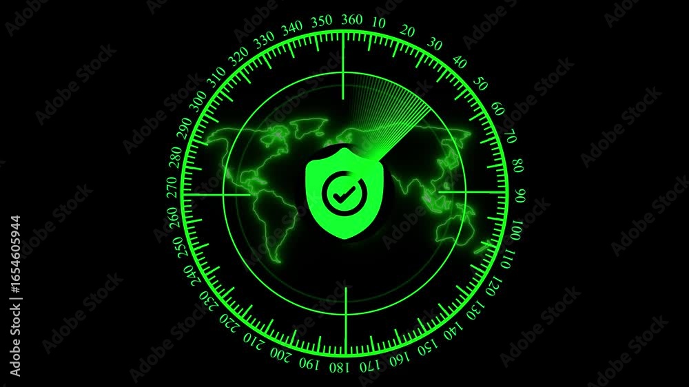 cyber security radar animation,Internet technology cyber security ...