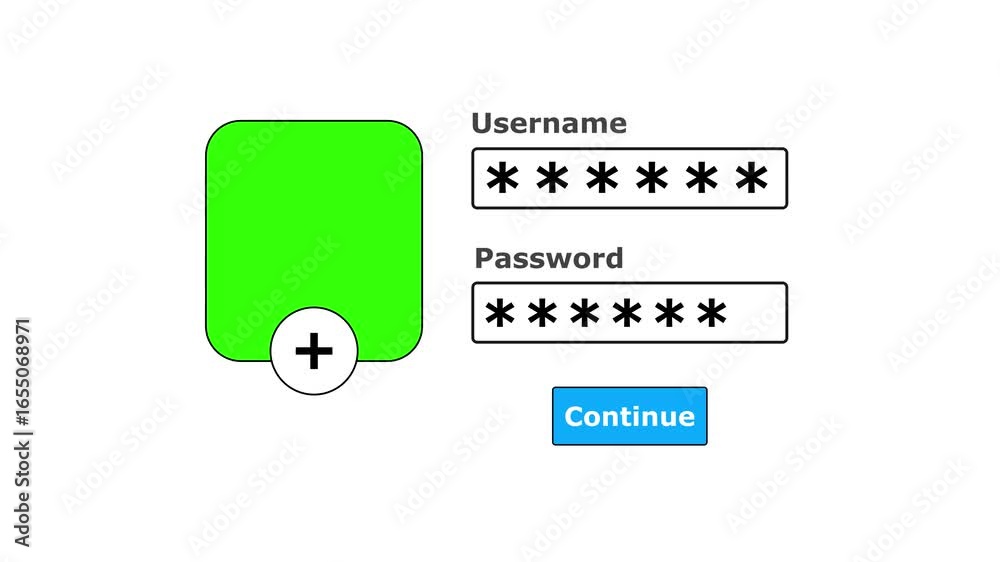 Login Form UI Animation with Cursor Clicking Username and Password ...