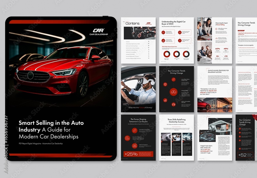 Digital Brochure & Ebook Template with Car Dealership & Automotive ...