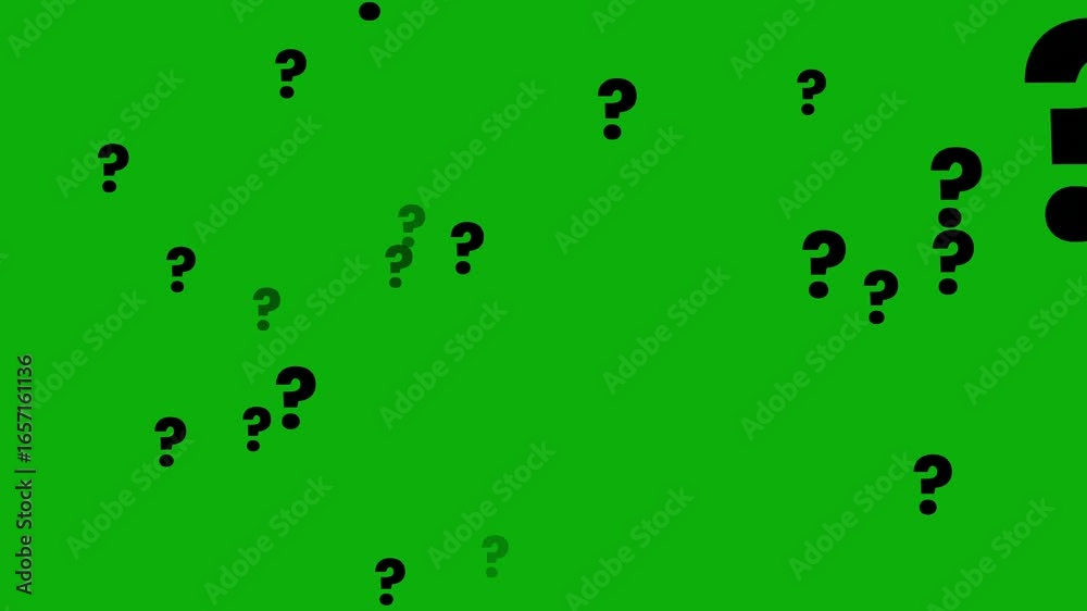 Animated Question Mark Sign Effect for overlay transparent background ...