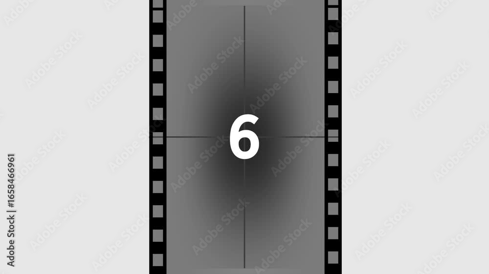 Countdown old film 10 seconds old film countdown leader with the number ...