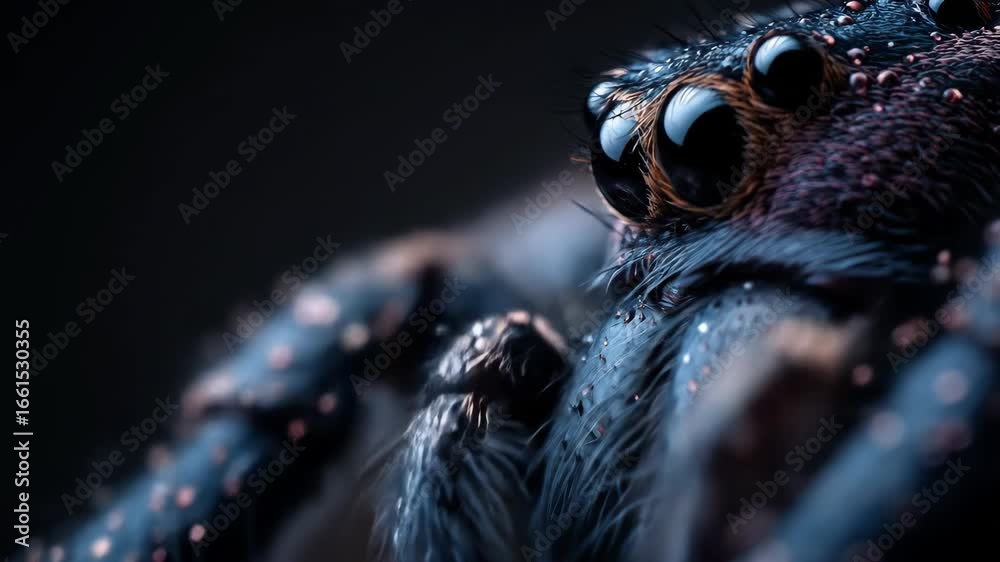 Alien-Like Spider in Extreme Macro: A Cinematic Reveal of Its Multiple ...