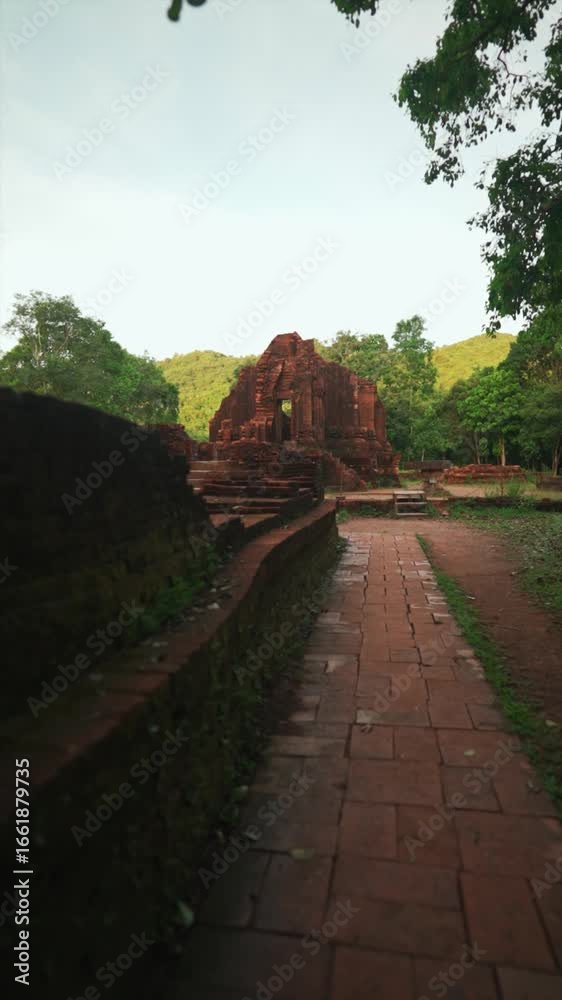ancient ruins of MySon temple sanctuary in Vietnam,sacred heritage and ...